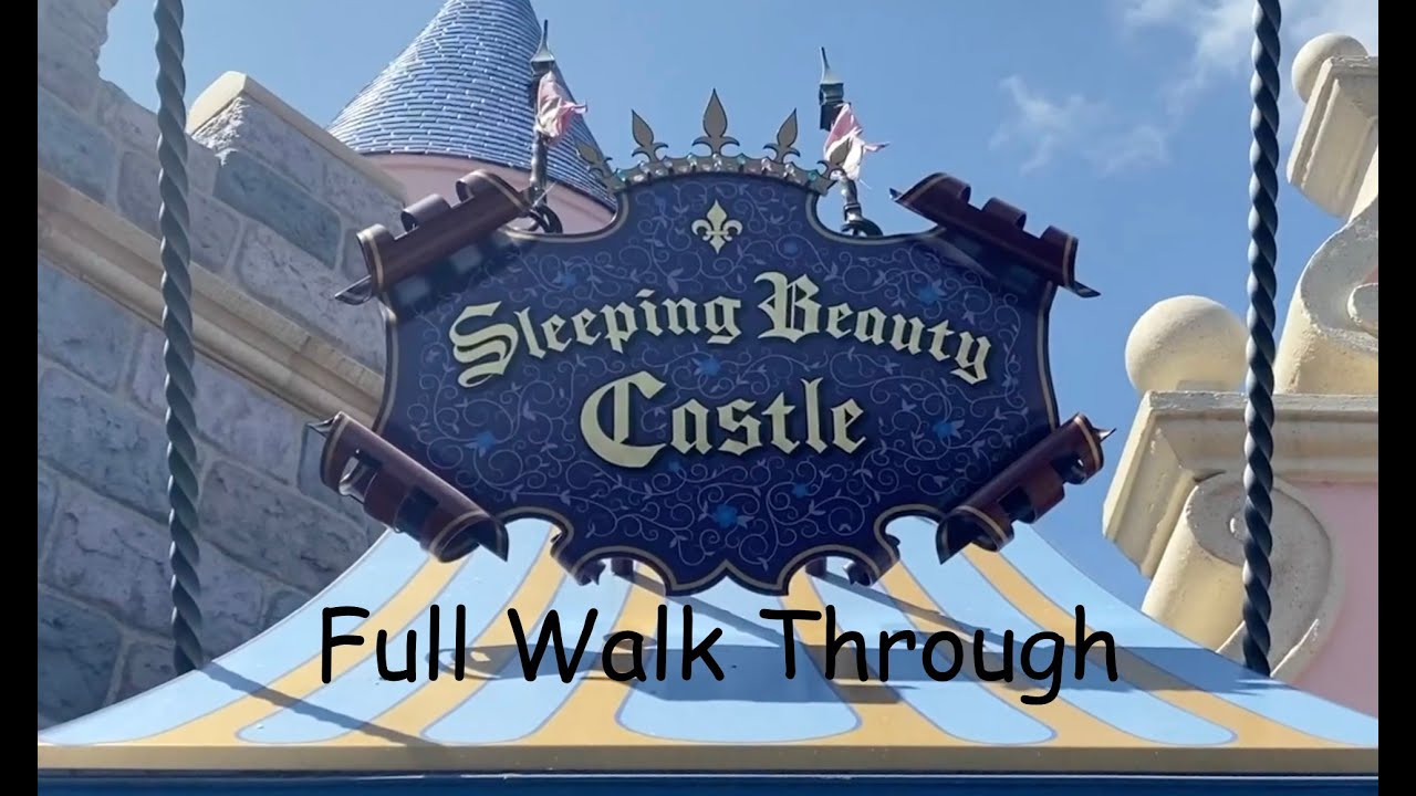 Enchanting Walkthrough of Sleeping Beauty Castle Attraction at Disneyland