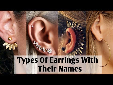 Different types of earrings with names | Types of earrings and their names | Types of earrings