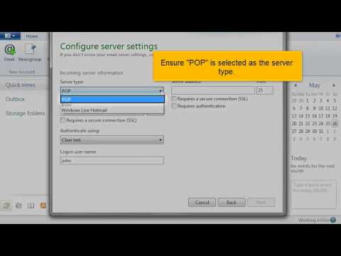 3. Configuring a POP email account in Windows Live Mail