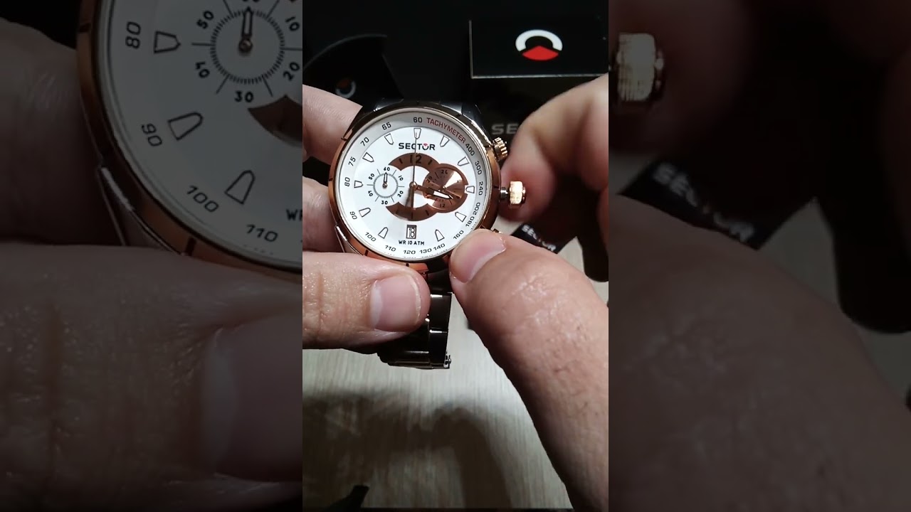 Sector 330 Sapphire Coated.How to set time and date. Video tutorial. Watch for men. 