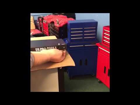 Us Pro Tools -12 piece garage tool box unboxing video