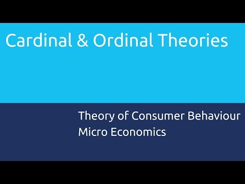 What are Two Theories( Cardinal & Ordinal) | Theory of Consumer Behaviour | CA CPT | CS & CMA