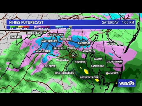 Live Radar: Light Wintry Mix Falling Across The DC Region