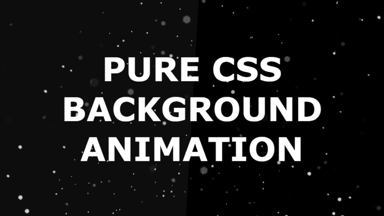 Pure CSS Background Particle Animation - Without JS - How's it ???