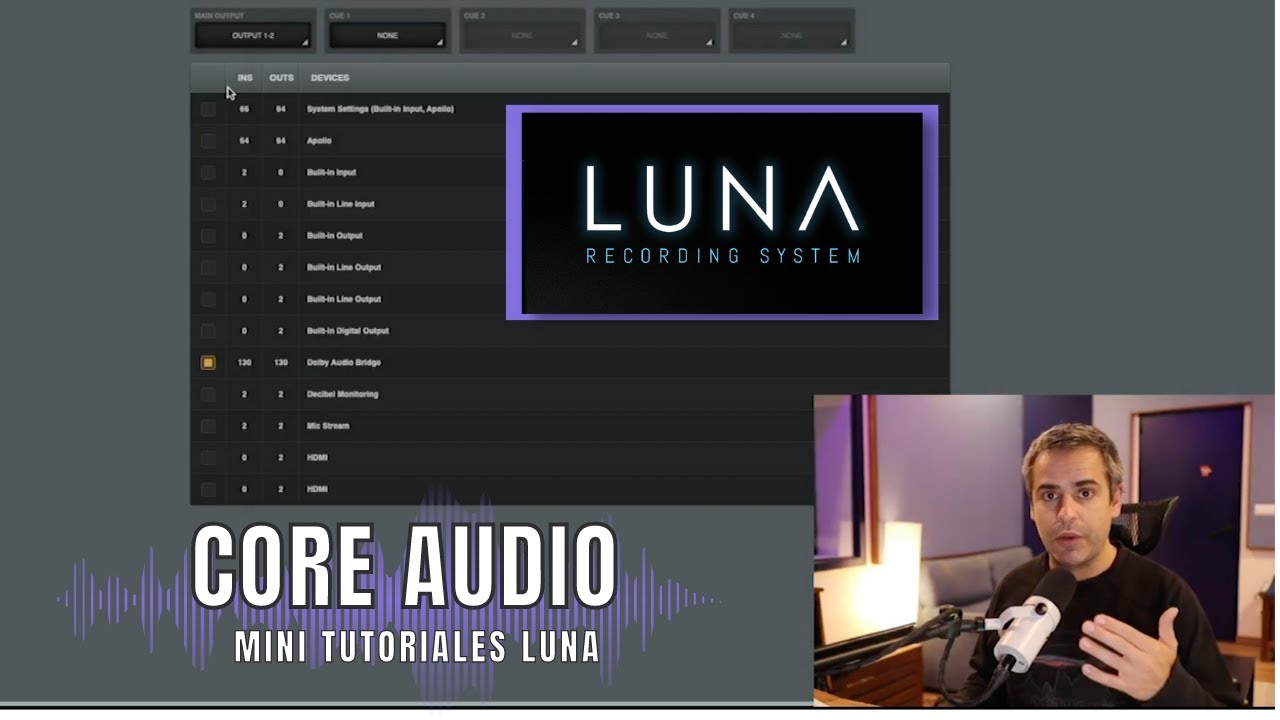 Mini Tutoriales LUNA - Core Audio