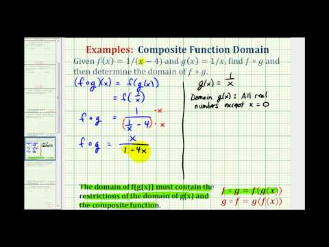 Ex 3: Domain of a Composite Function | Math Help from Arithmetic ...