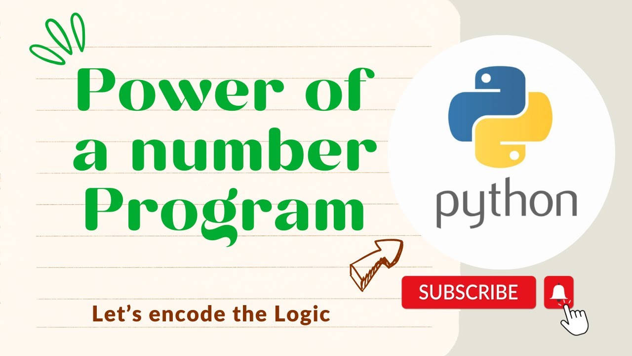 Power of a number program using while loop & for loop in python || Python Tutorials for Beginners
