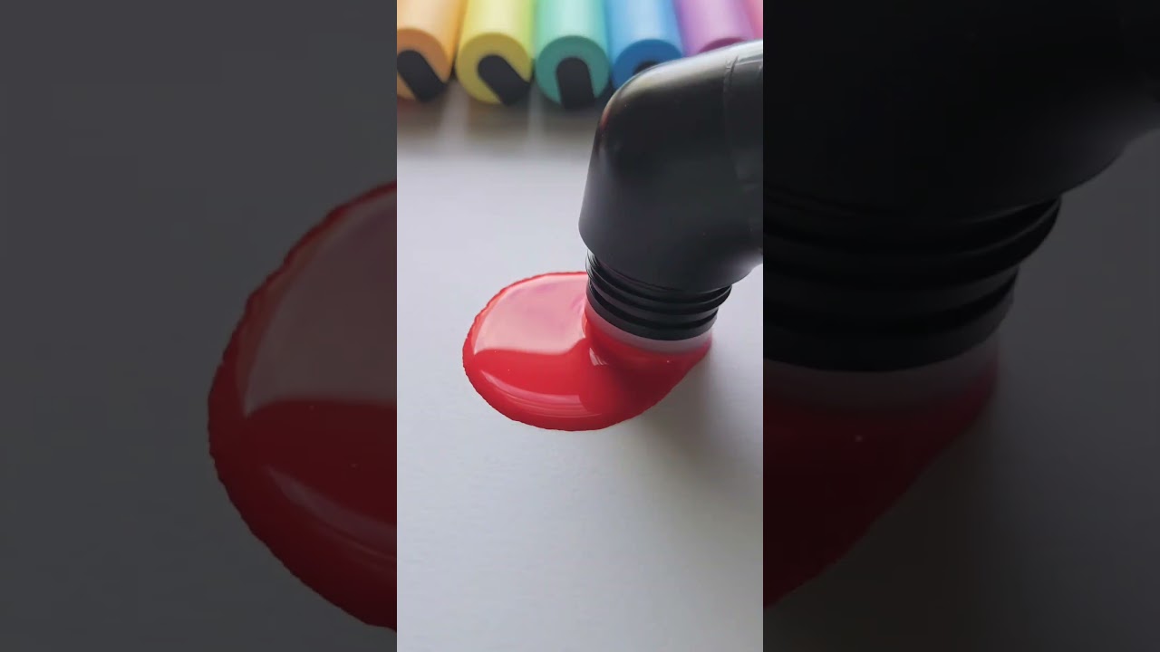 Red POSCA Marker Activation 🖌 Satisfying art supplies! #art #artwork #artist #Marker #paint