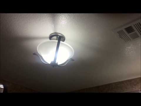 Lowe's Vlog PORTFOLIO 5 Light Vanity Bar and Semi-Flush Mount Glass Ceiling Fixture