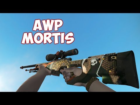 CS:GO - AWP | Mortis Factory New 0.0009 Float Value Skin Showcase (The Clutch Weapon Case) 4K RES