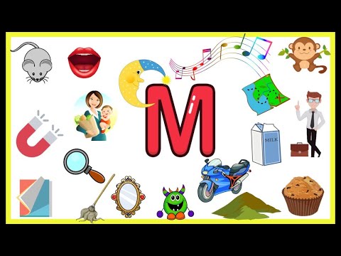 Words Start With M | Phonics Letter M | Letter M Vocabulary | Words Starting With M | Kids Video