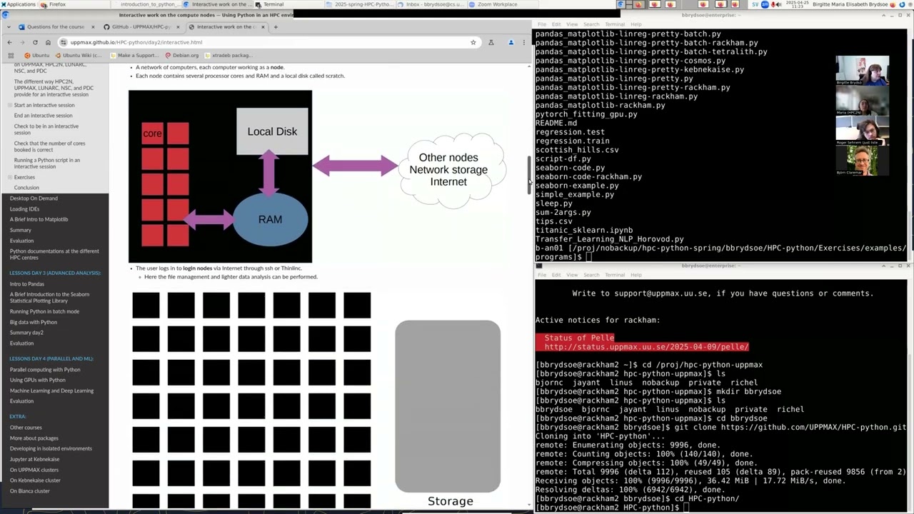 Lecture 5: interactive sessions and Python