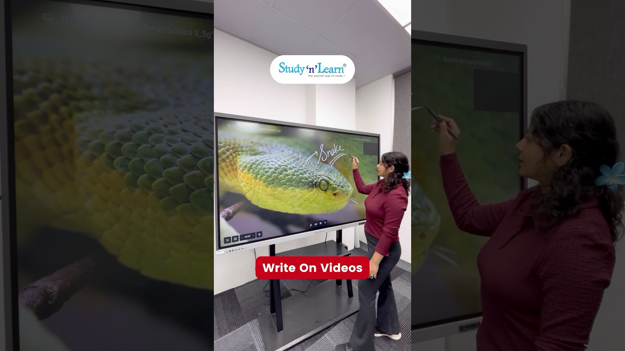 75 Inch Smart Board For Teaching In Classroom - Play 4K Videos - Write & Teach On Digital Whiteboard