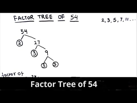 How to Draw Factor Tree of 54 / Factor Tree Method of Factorization / Factor Tree and factors of 54