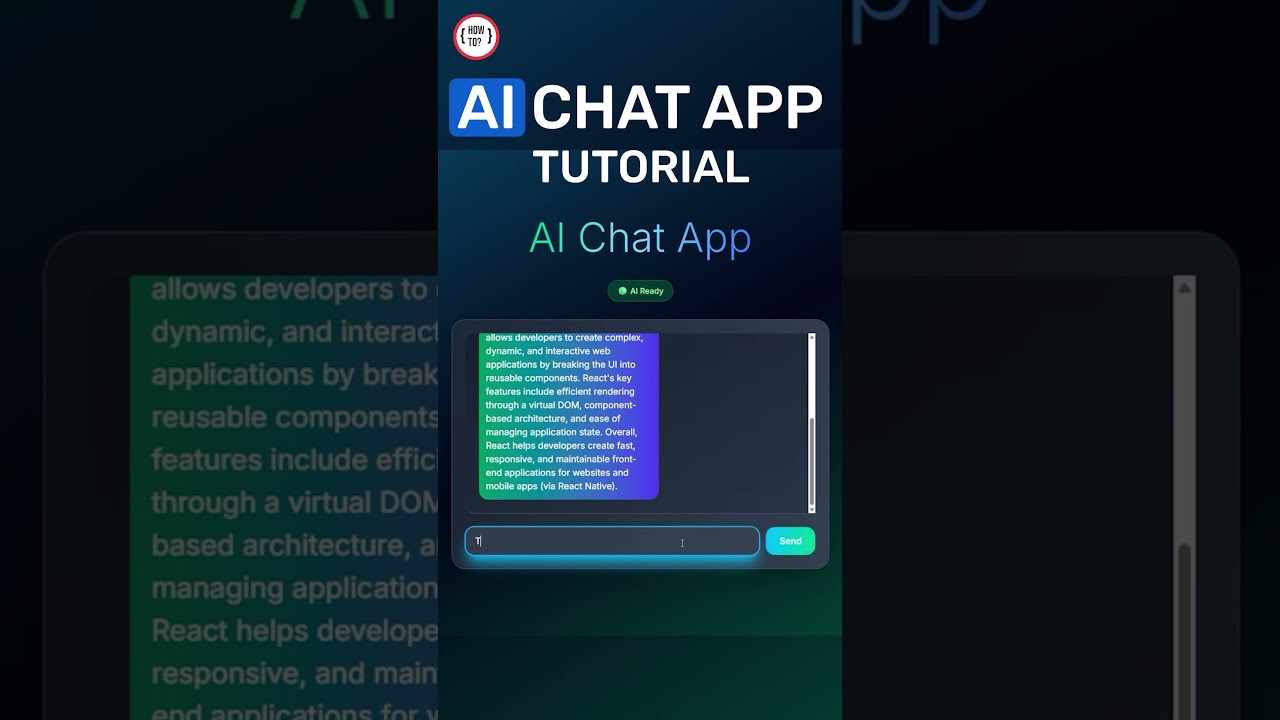Build an AI Chat App with React, Tailwind & Puter.js | Watch Full Tutorial Video #coding #code #ai
