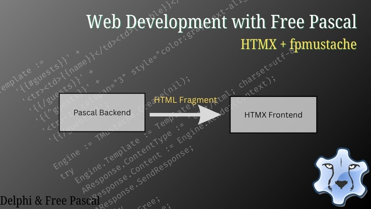 Modern Web Development with Free Pascal & HTMX (Using fpmustache)
