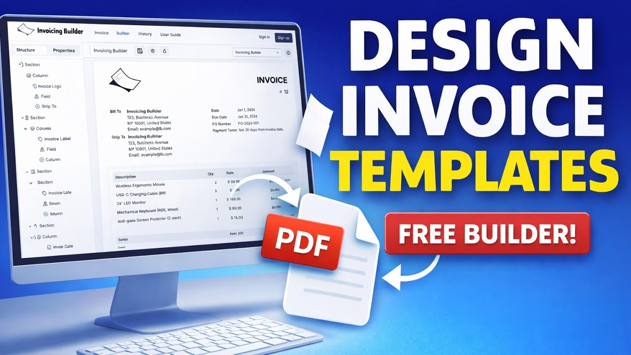 Create Invoice Templates with Watermark & Signature — Tutorial