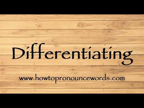 How To Pronounce Differentiating ? How To say Differentiating New Video