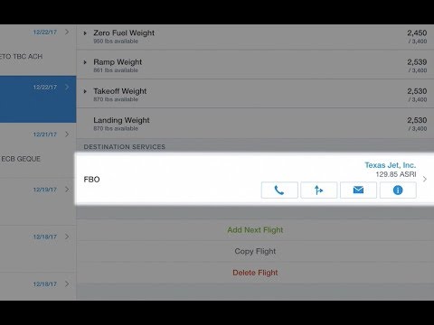 ForeFlight Feature Focus: Select an FBO on the Flights View
