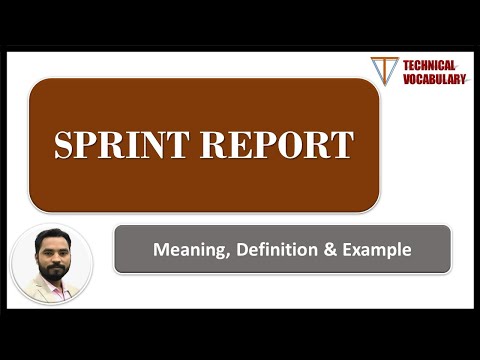 What is Sprint Report | Meaning of Sprint Report | Definition of Sprint Report| Technical Vocabulary
