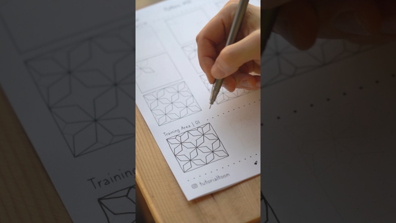 How to Draw a Crystal Pattern 01 #zentangle