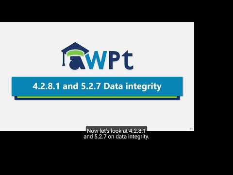 4.2.8.1 and 5.2.7 Data Integrity