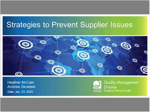 Strategies to Prevent Supplier Issues