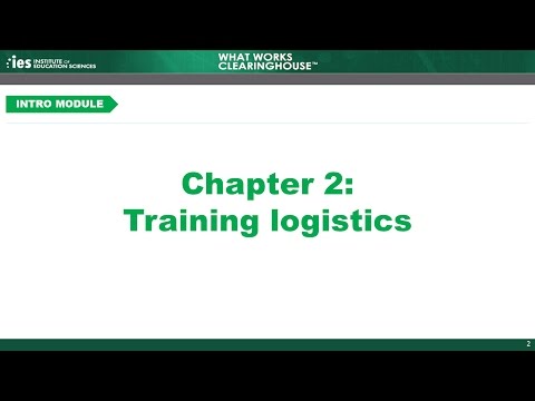 Introduction, Chapter 2: Training Logistics