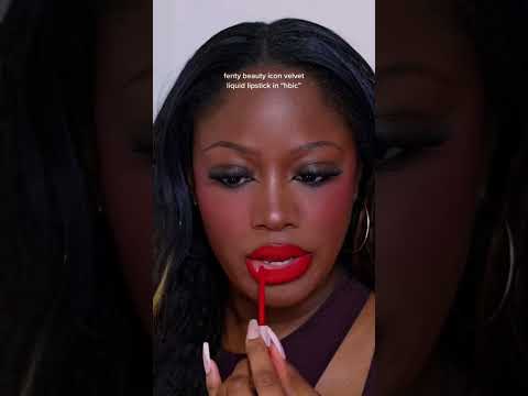 RED LIPSTICK COMBO ON DARK SKIN #darkskinmakeup #fentybeauty #redlipstick