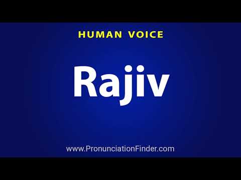 How To Pronounce Rajiv