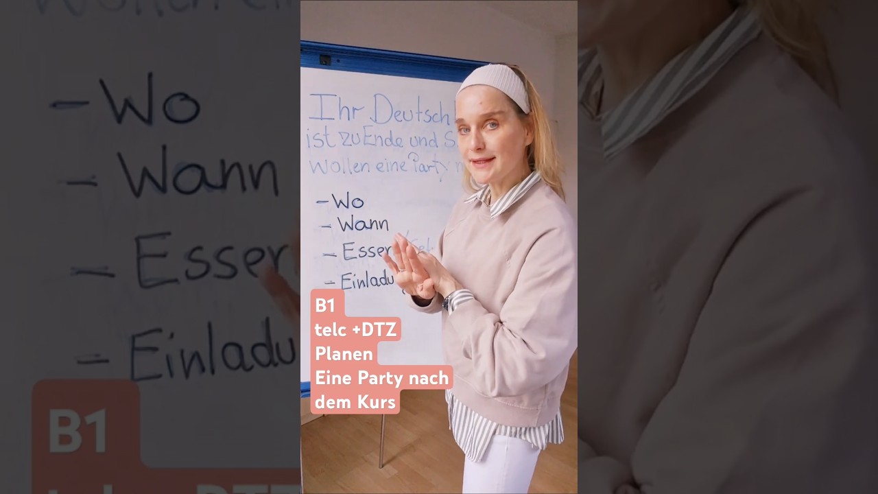 B1 Planen - Eine Party #telc #deutsch #deutschkurs #deutschlernen #dtzprüfung #germanexam