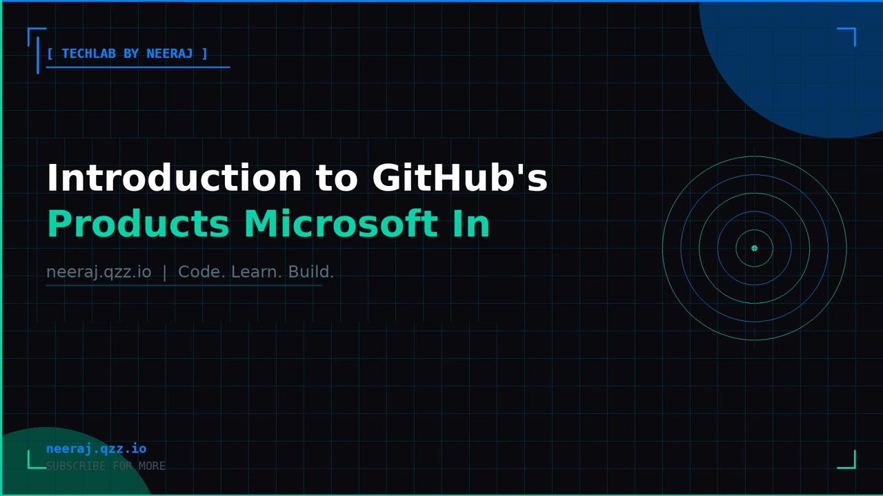 Introduction to GitHub's Products | TechLab by Neeraj | TechLab by Neeraj