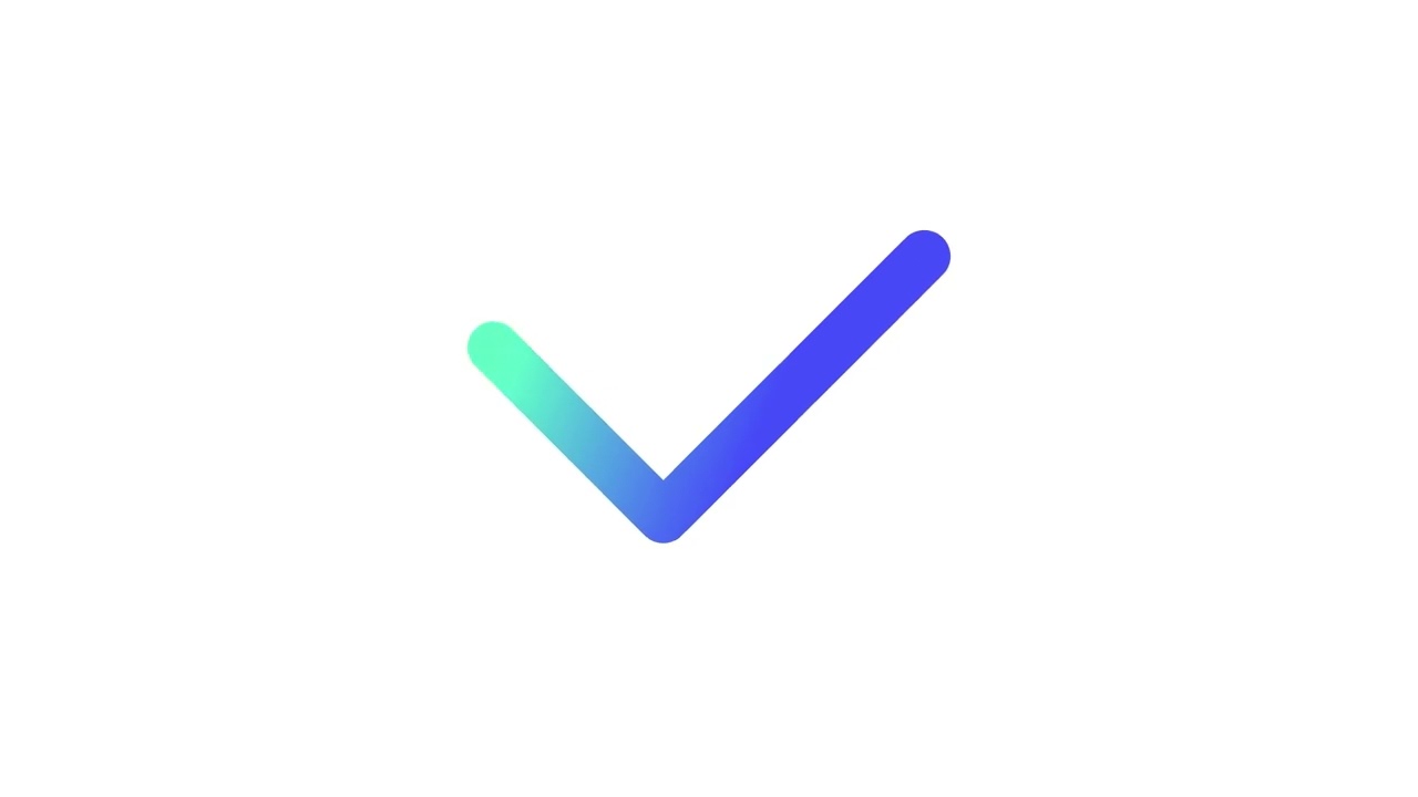 Animated checkmark gradient ui icon