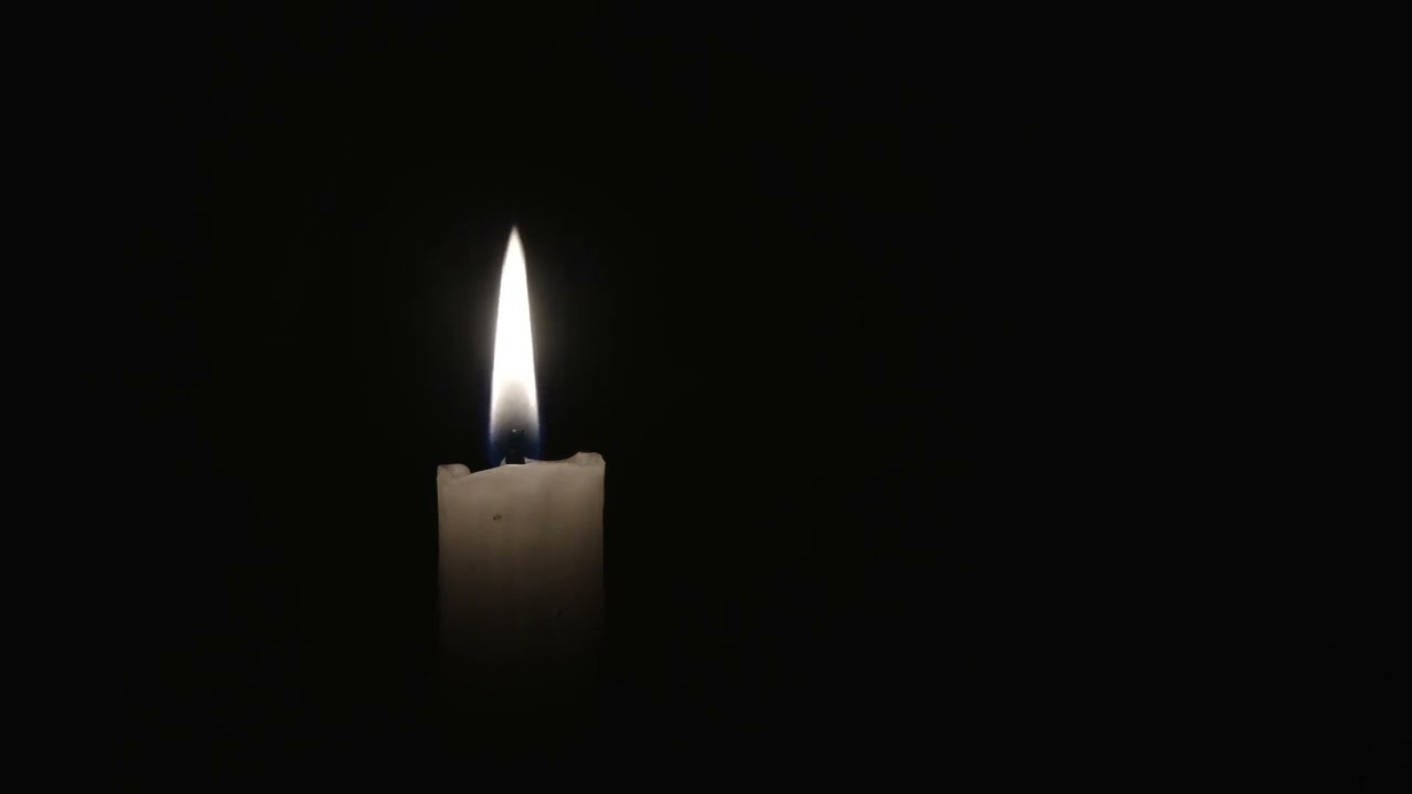 Candle burning in the dark - 1 hour