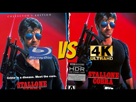 THE BEST 4K OF THE YEAR! COBRA (1985) Arrow Video 4K Ultra HD VS Shout Factory 2019 Blu-ray