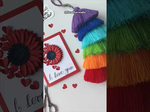 Paper Flower Card, Floral Flair Studio, Paper Art, Valentine’s Day’s Gift, Handmade Card, DIY Crafts