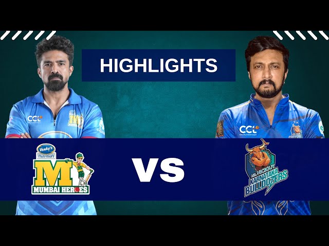CCL 2025 Match 7 Highlights - Mumbai Heroes vs Karnataka Bulldozers ...