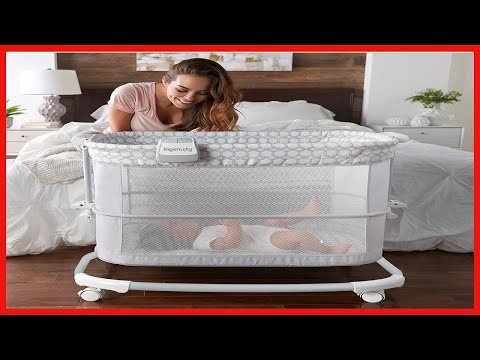 Ingenuity Dream & Grow Bedside Baby Bassinet 2-Mode Crib 0-12 Months, Adjustable Height