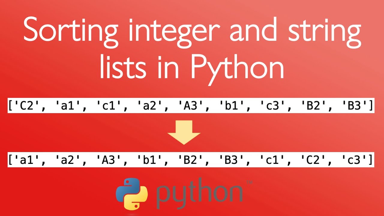 Sorting integer and string lists in Python