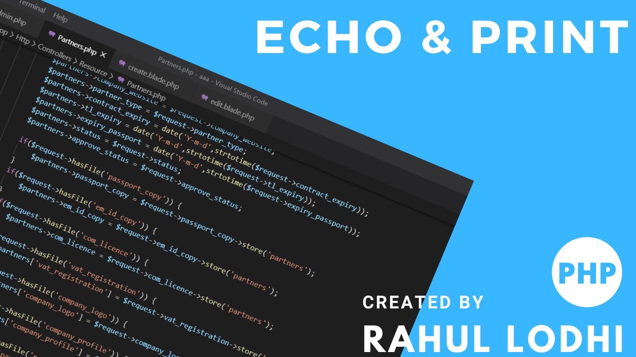 PHP Tutorial #5 - Echo and Print