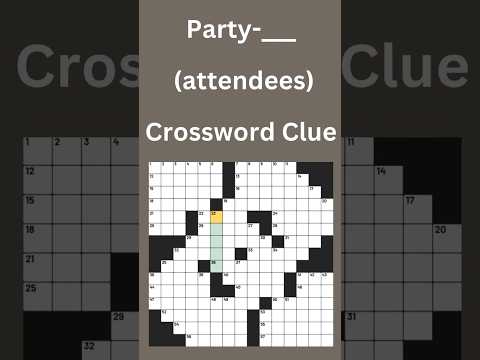 Party-___ (attendees) Crossword Clue #crossword #crosswordpuzzles