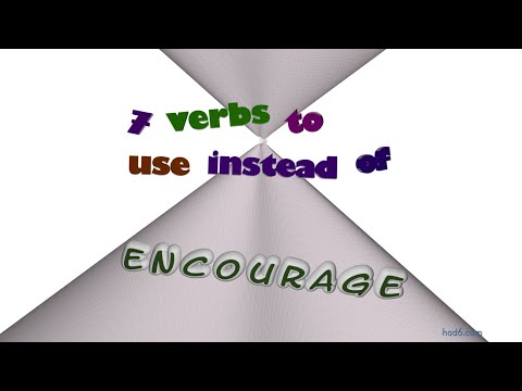 encourage - 11 verbs meaning encourage (sentence examples)