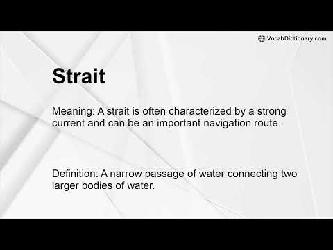 Strait Meaning