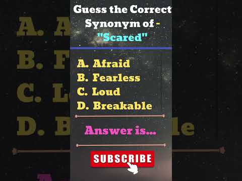 Guess the Synonym of - "Scared" #shorts #youtubeshorts #shortsvideo