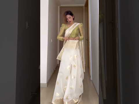 How I drape my saree ✨ #basicsareedrape #sareedraping #sareelove