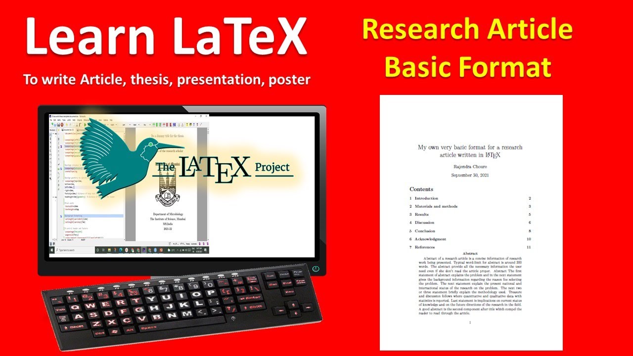 Latex Tutorial Write a well-formatted research article using LaTeX, ( on computer or android phone)