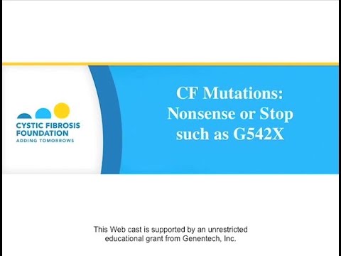 CF Foundation | Nonsense or Stop CF Mutations, e g , G542X