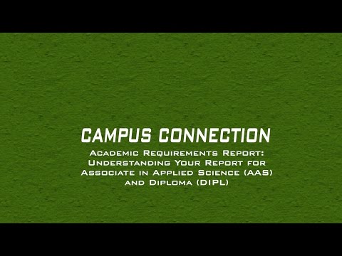 Understanding your report for Associate in Applied Science (AAS) and Diploma (DIPL)