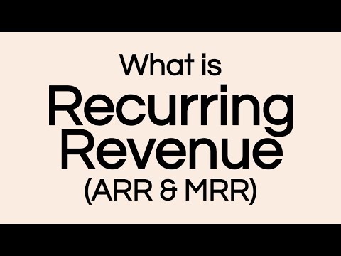 What is Recurring Revenue ARR MRR