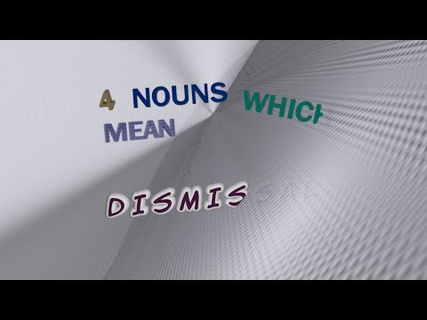 dismissal - 5 nouns synonym of dismissal (sentence examples)